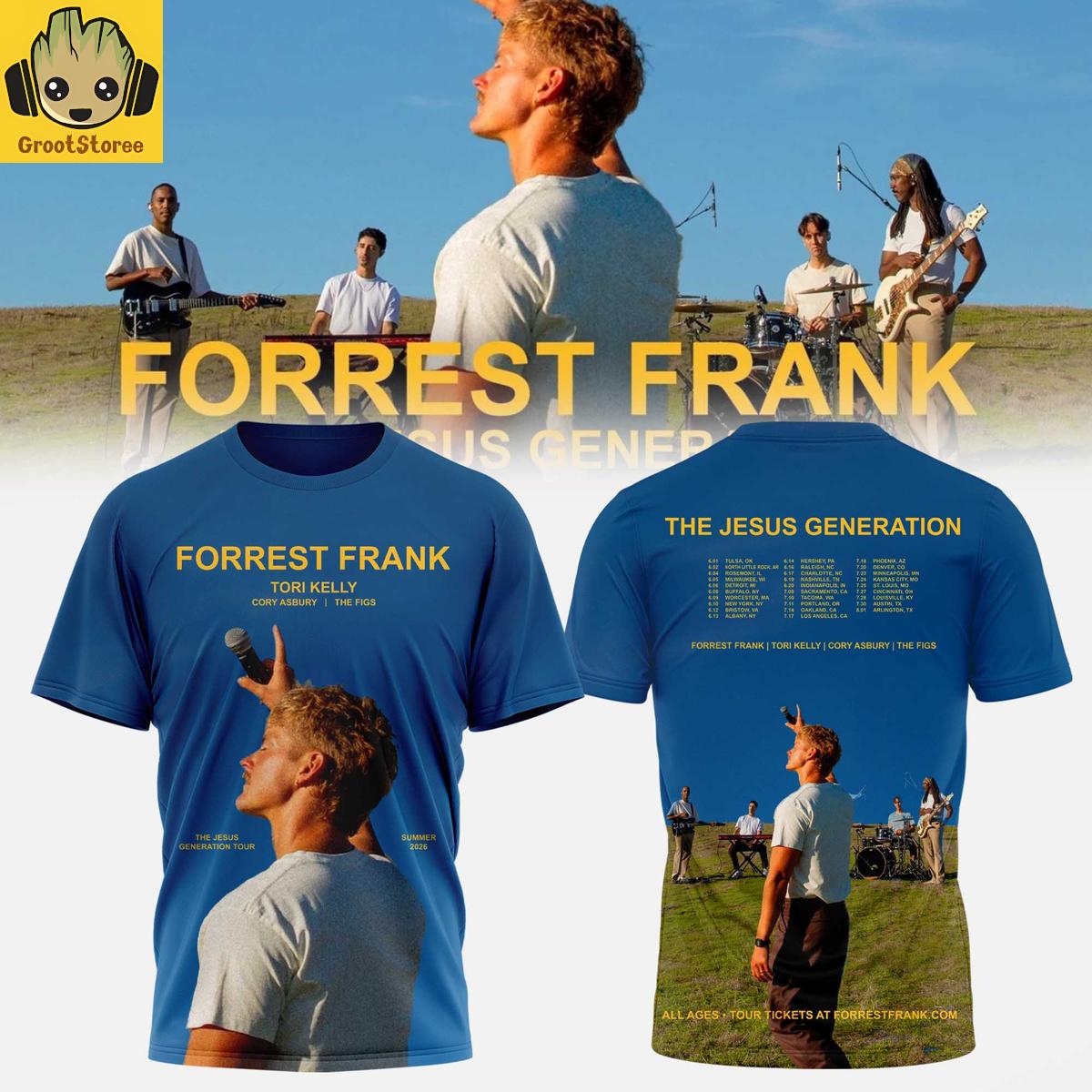 Forrest Frank - The Jesus Generation Tour 2026 T-Shirt - Grootstoree